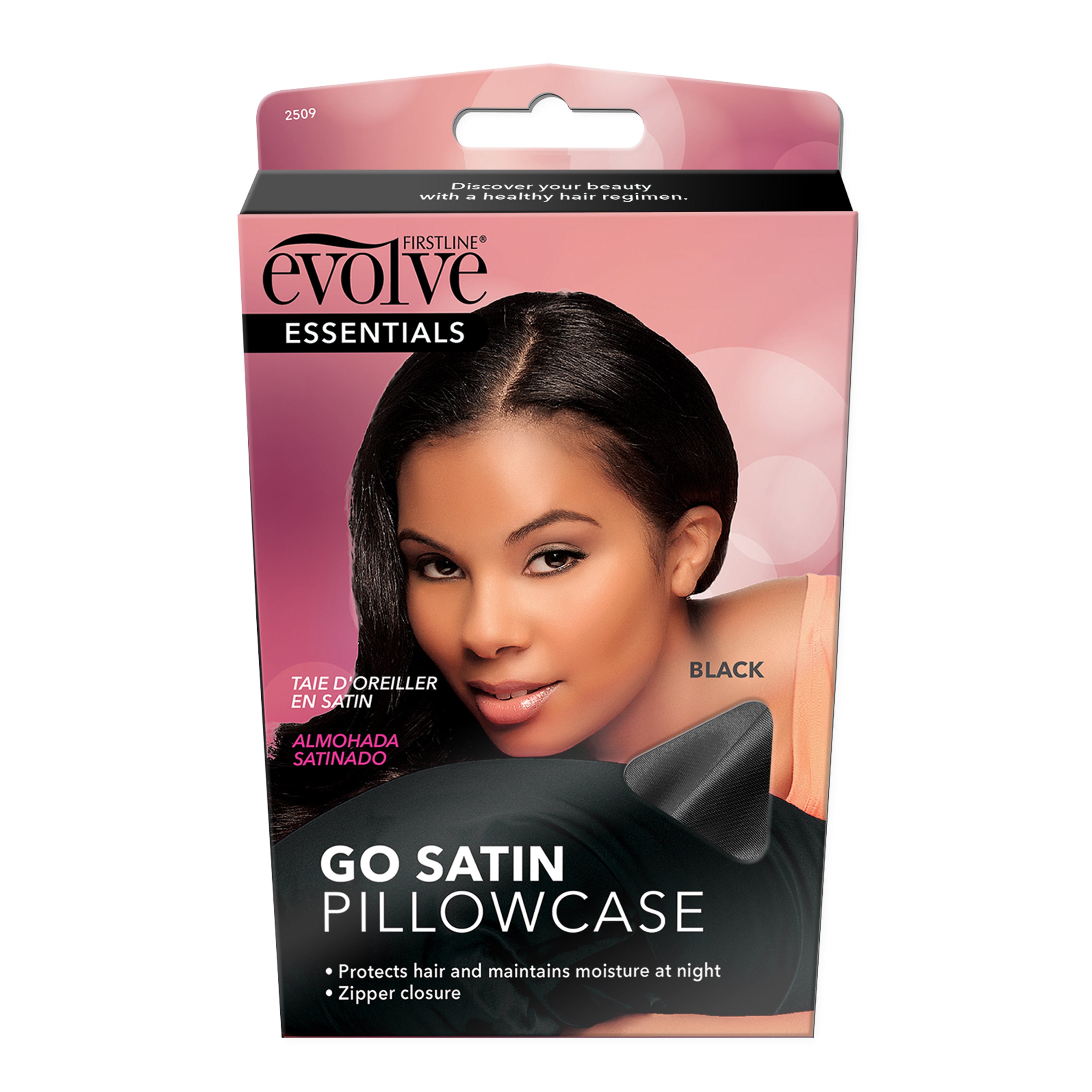 Evolve Satin Pillowcase, Black 2509 – Firstline Brands