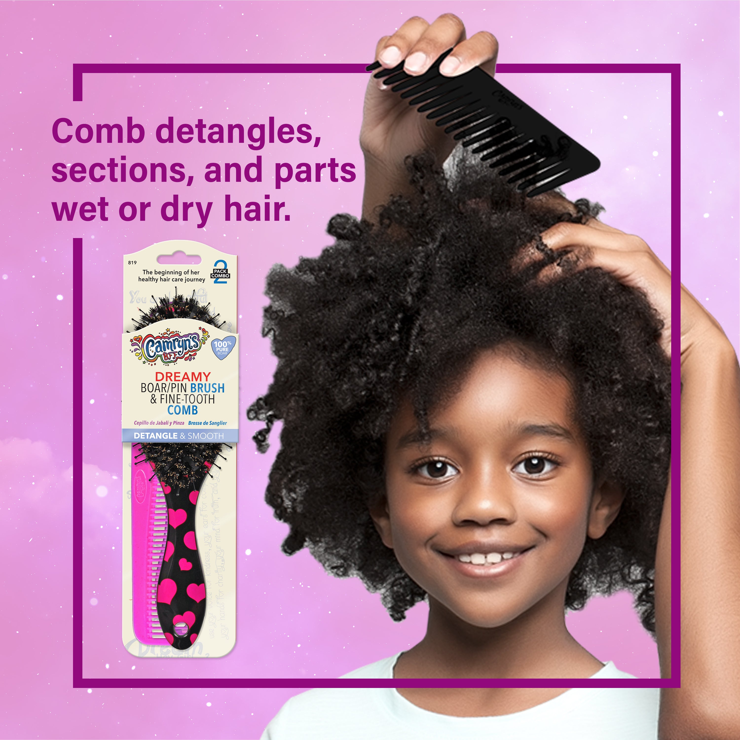 Dreamy Boar Brush & Fine Tooth Comb 819 – Firstline Brands