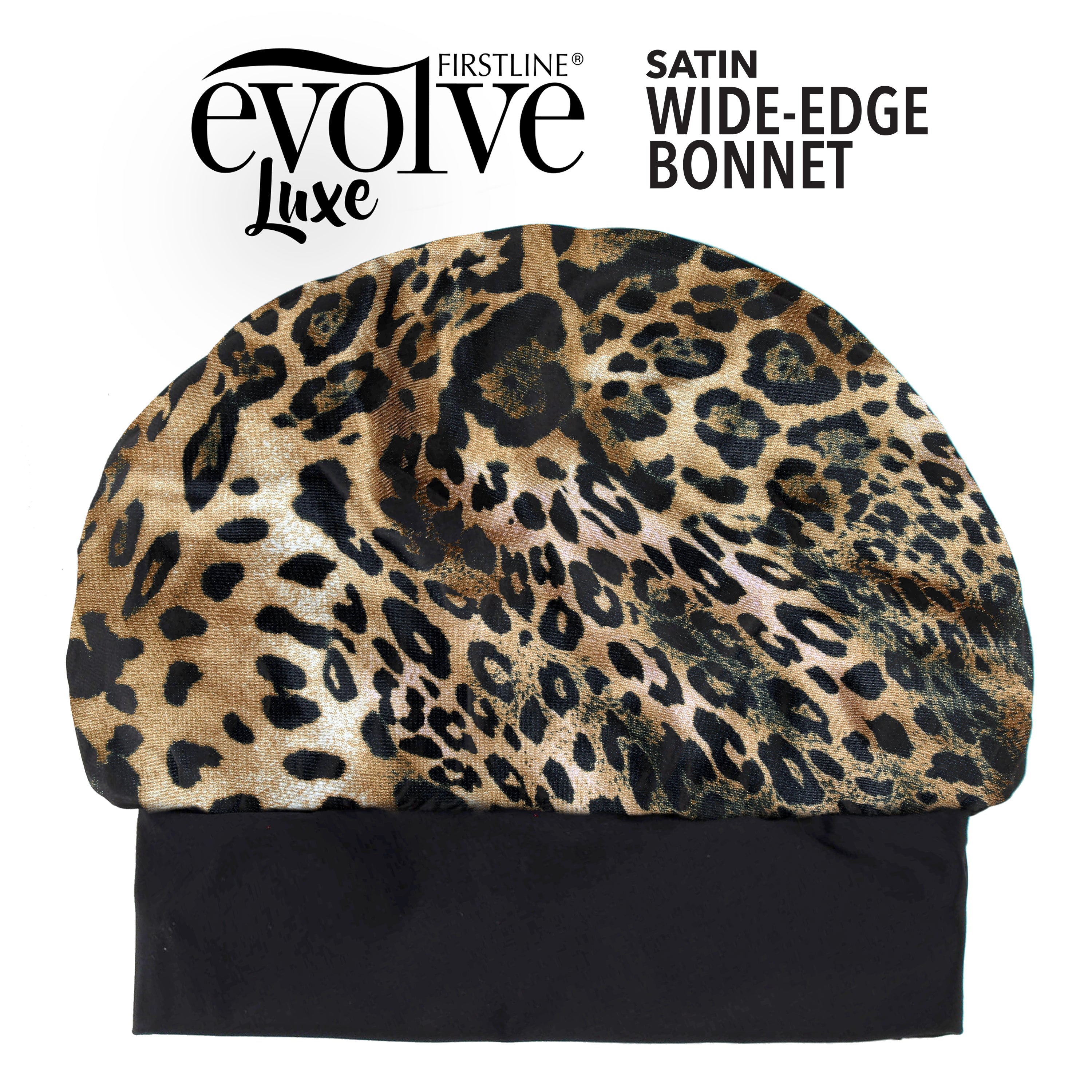 Evolve® Satin Wide-Edge Bonnet, Leopard Print 1666 – Firstline Brands