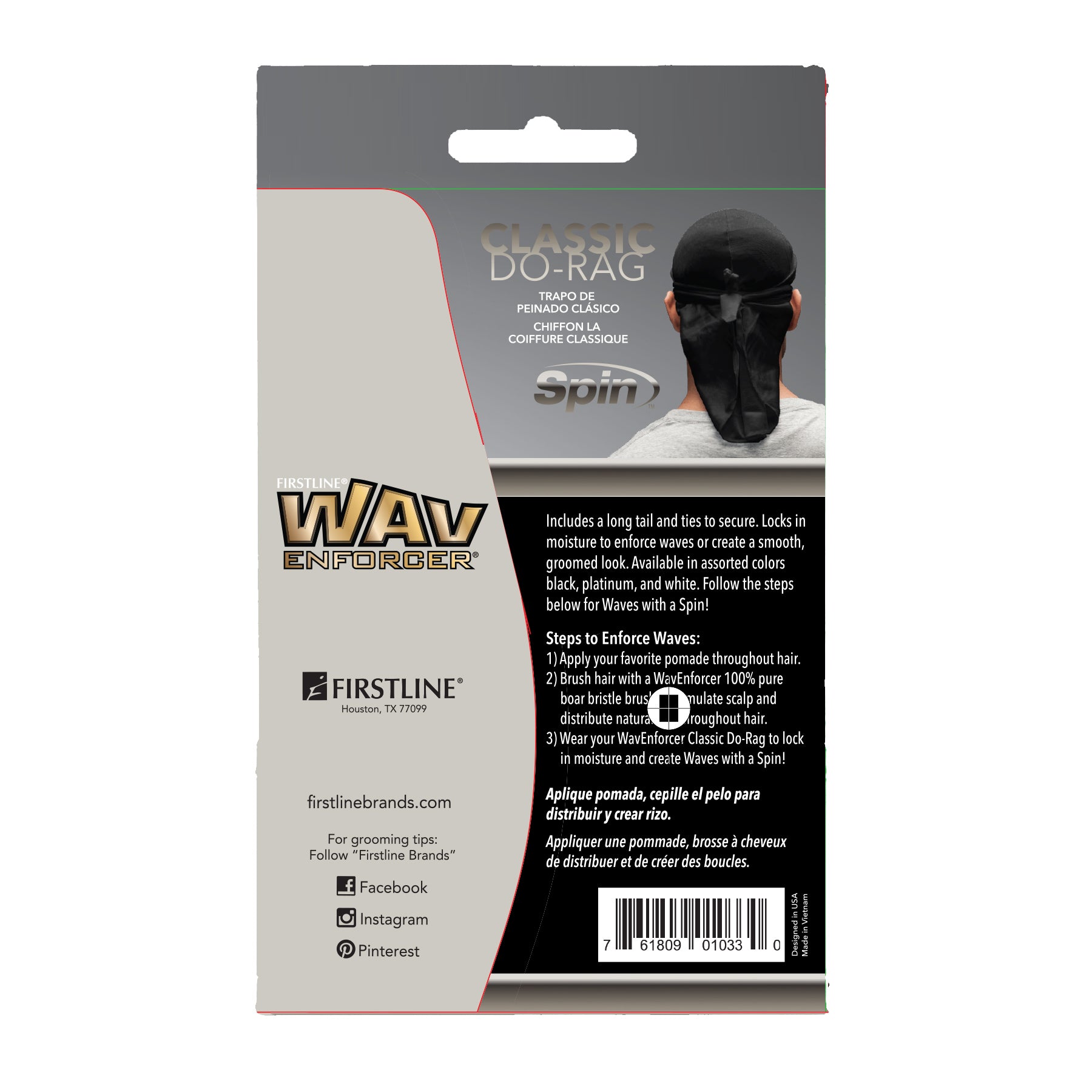 WavEnforcer Classic Do-Rag, Black 103 – Firstline Brands