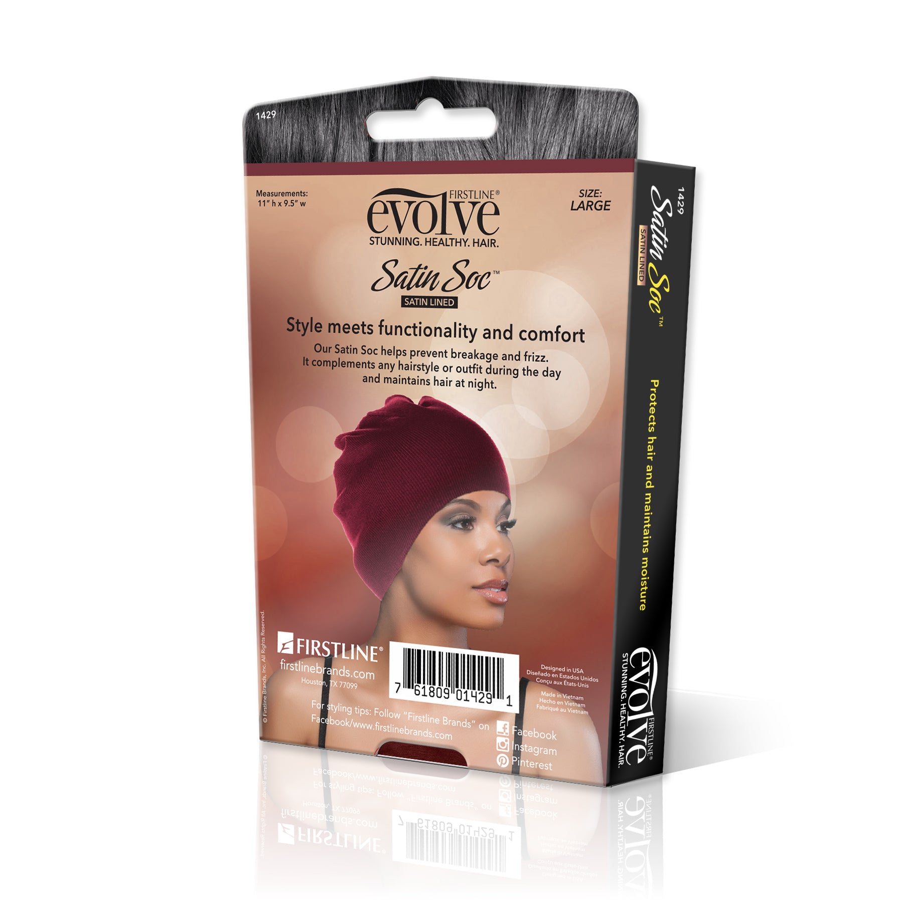 Evolve® Satin Soc Large, Maroon 1429 – Firstline Brands
