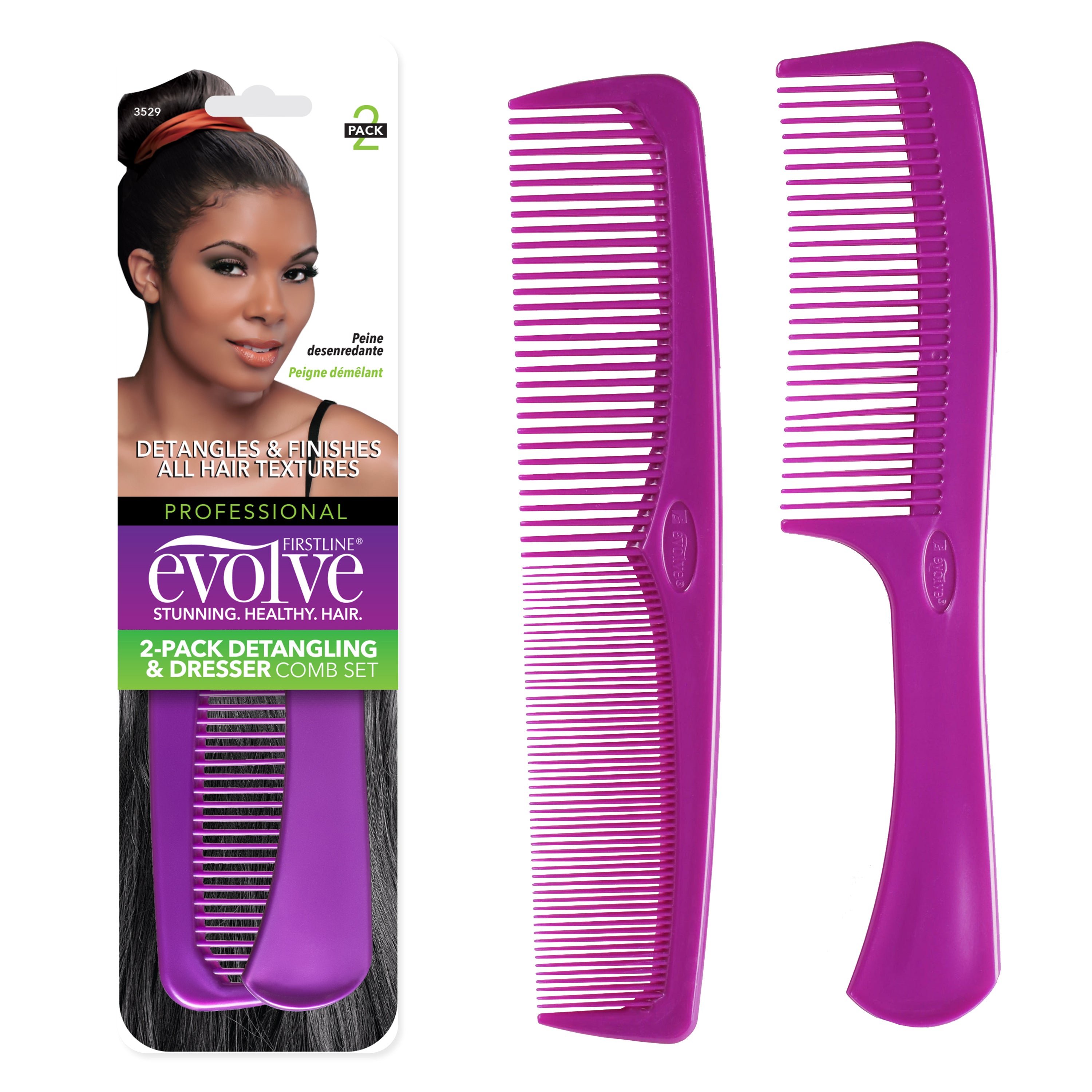 Evolve® Detangling & Dresser Comb Set, 3529 – Firstline Brands